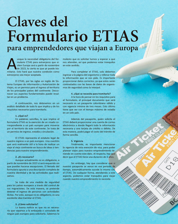 Claves del formulario ETIAS para emprendedores que viajan a Europa ...